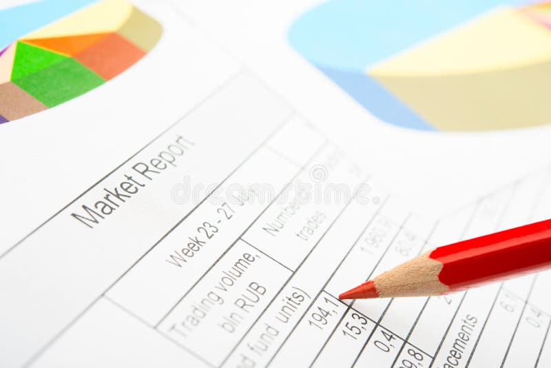 Market report stock image. Image of business, earnings - 26459897