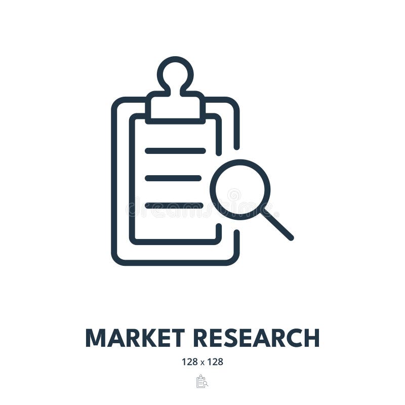 Market Research Icon. Explore, Analysis, Analyzing. Editable Stroke ...