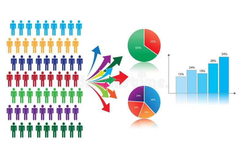 Market Research and Statistics, Symbolized Stock Illustration ...