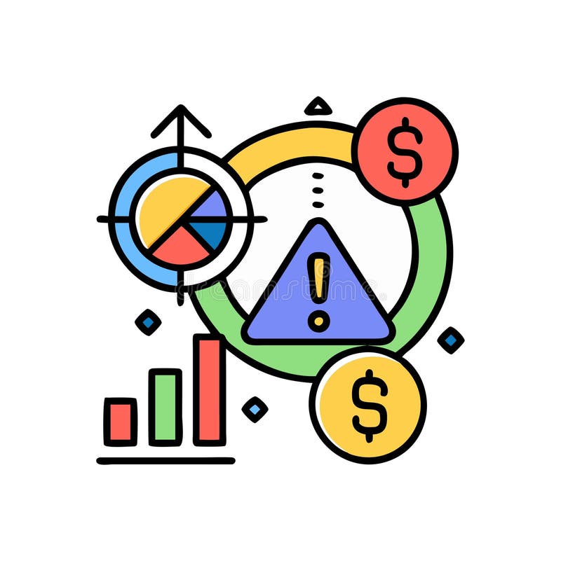 Market Risk Management Icon Stock Vector - Illustration of risk, ideas ...