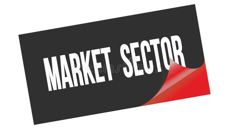 MARKET SECTOR Text on Black Red Sticker Stamp Stock Illustration ...