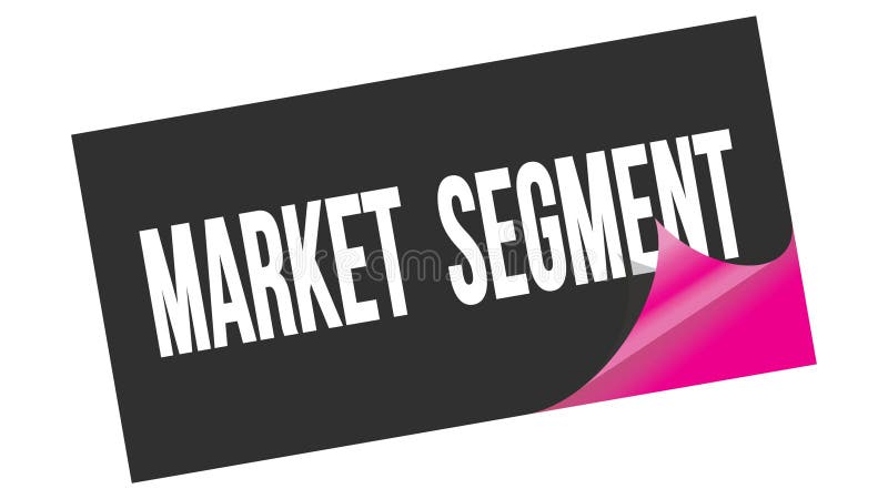 MARKET SEGMENT Text on Black Pink Sticker Stamp Stock Illustration ...