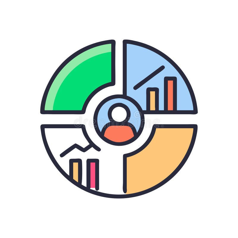 Market Segmentation Analysis Icon Stock Vector - Illustration of ...