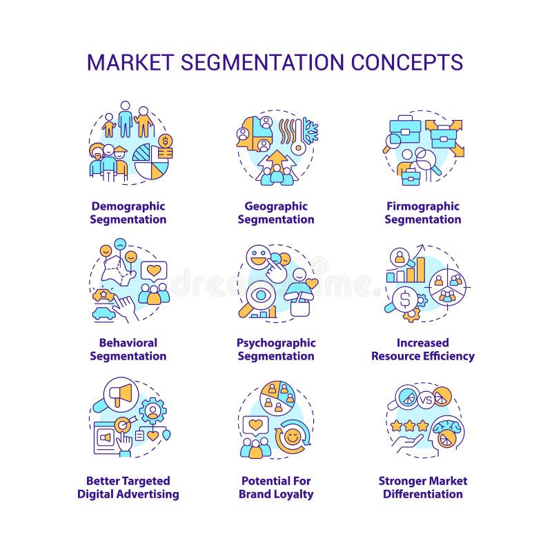 Market Segmentation Concept Icons Set Stock Vector - Illustration of ... Market Segmentation Concept Icons Set Stock Vector - Illustration of ...
