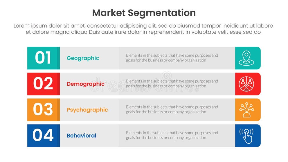 Market Segmentation Framework Analysis Infographic 4 Point Stage ...
