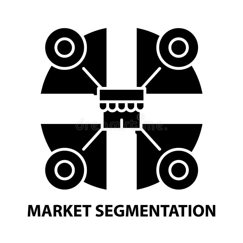 Market Segmentation Icon, Black Vector Sign with Editable Strokes ...