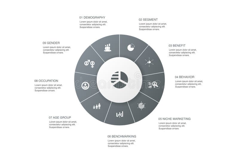 Market Segmentation Infographic 10 Stock Vector - Illustration of ...