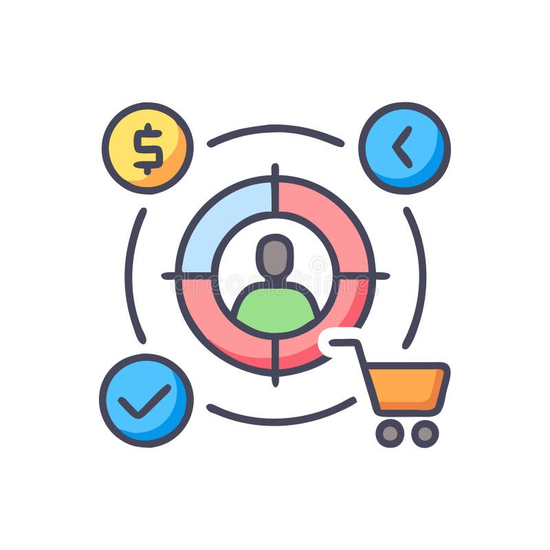 Market Segmentation Strategy Analysis Icon Stock Vector - Illustration ...