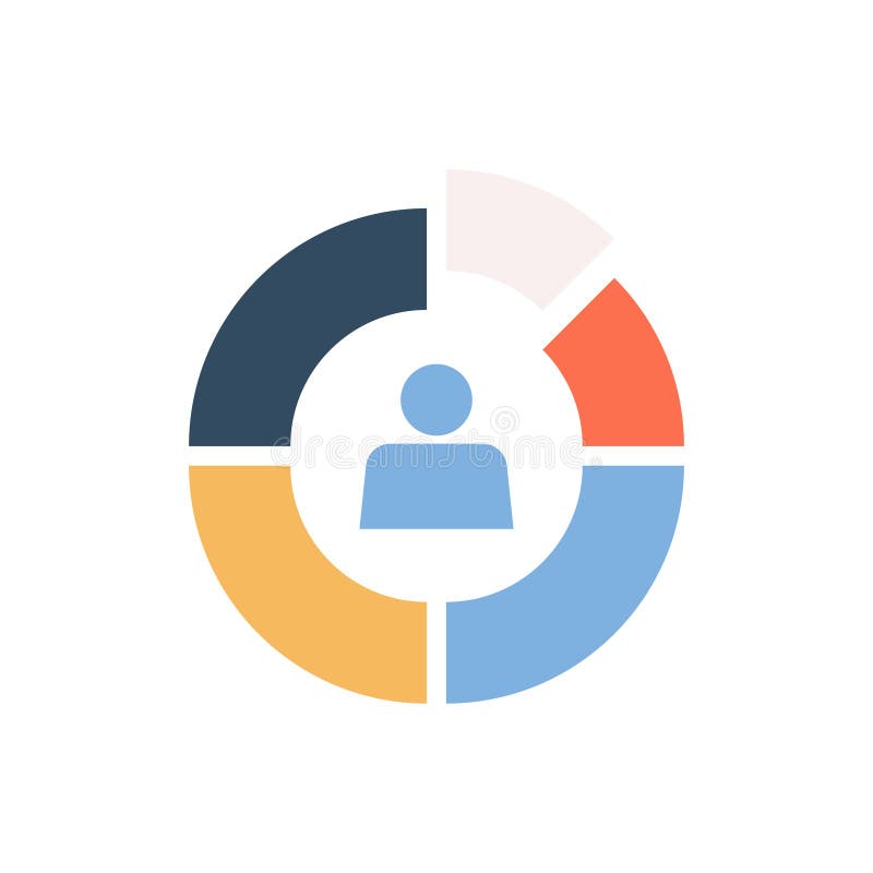 Color Circle Divided into Segments. Market Segmentation Vector Business ...