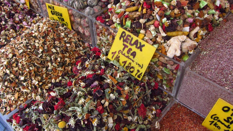 Market Selling Tea Herbs stock photo. Image of relax - 103088142
