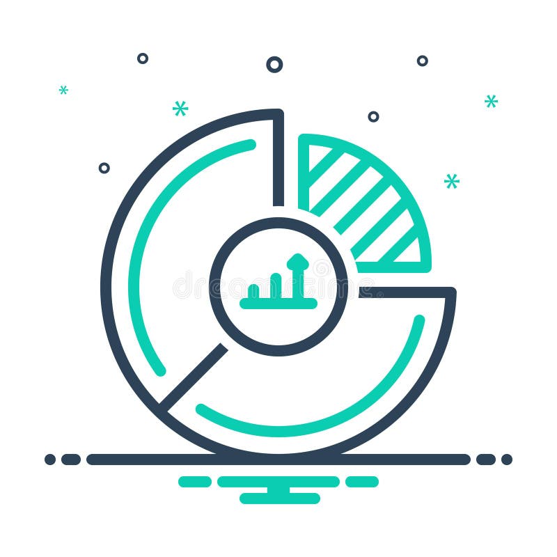 Mix Icon for Market Share, Data and Report Stock Illustration ...