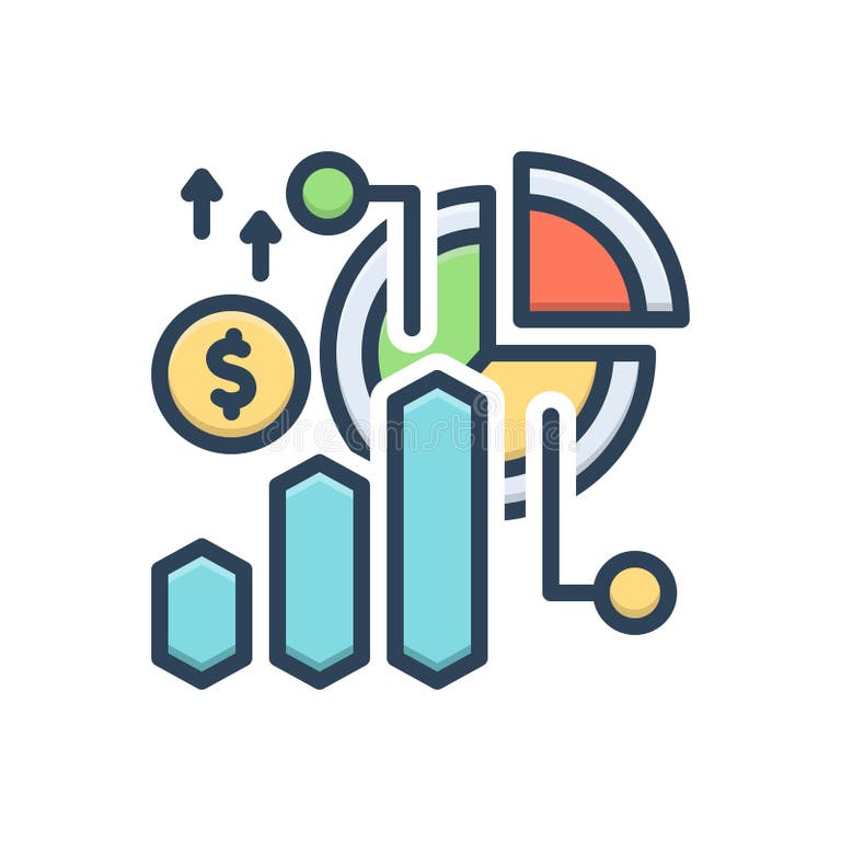Color Illustration Icon for Market Share, Market and Profit Stock ...