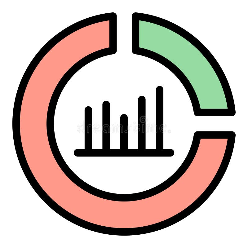 Market Share Icon Color Outline Vector Stock Vector - Illustration of ...