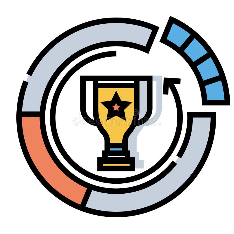 Market Share LineColor Illustration Stock Vector - Illustration of ...