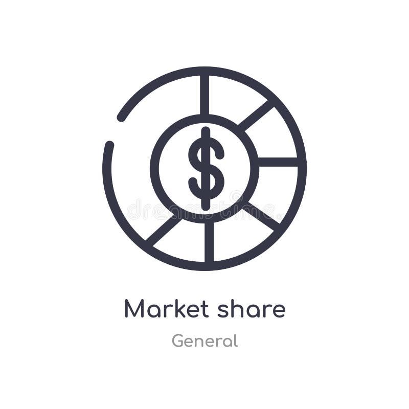 Market Share Icon. Isolated Market Share Icon Vector Illustration from ...