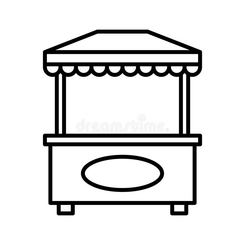 Market Shop Icon. Street Food Stall Isolated on White Background Stock ... Market Shop Icon. Street Food Stall Isolated on White Background Stock ...