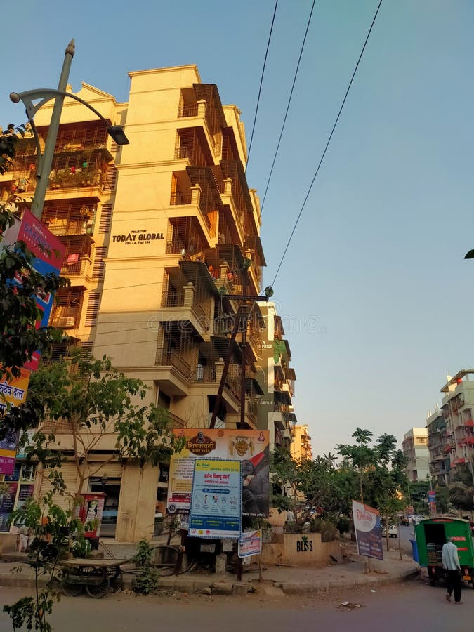 Market Side Outer Flat View Editorial Stock Image - Image of flat ...