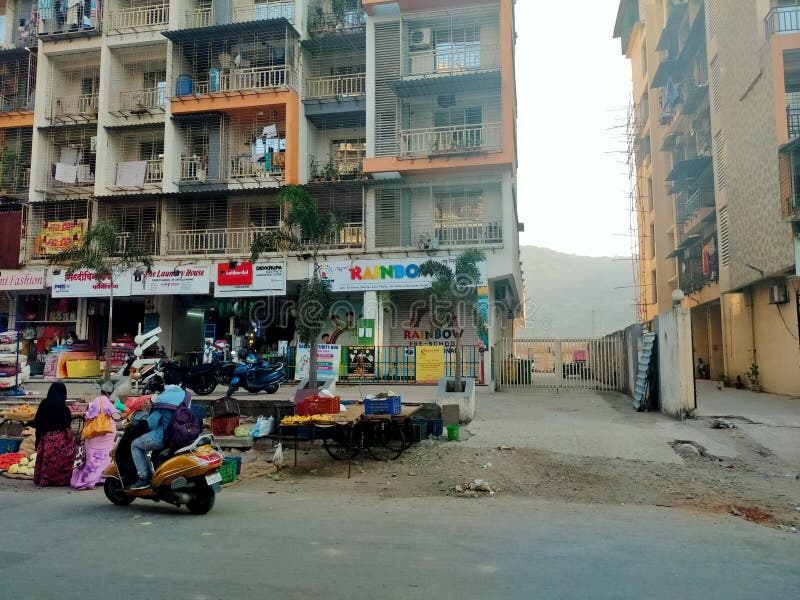 Market Side Outer Flat View Editorial Stock Image - Image of market ...