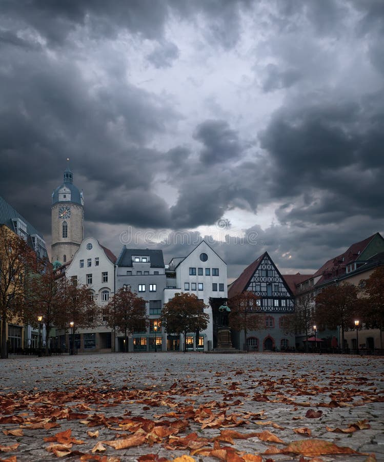 Market Square in Historical German Town Stock Photo - Image of building ...