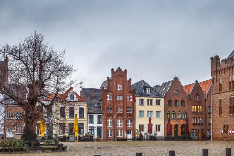 Market Square in Kalkar, Germany Stock Image - Image of landmark, cloud ...