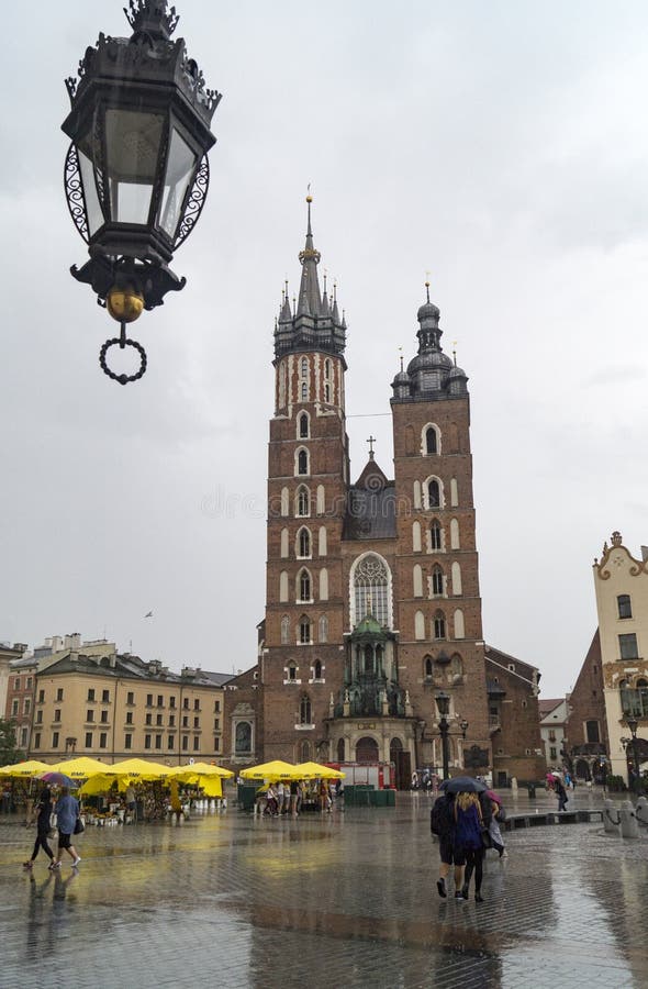 Krakow square editorial photography. Image of background - 101344457