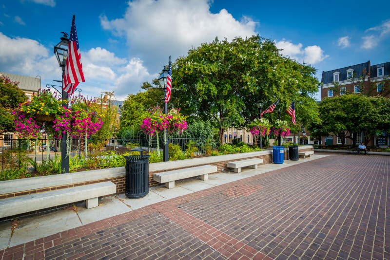 Market Square, in the Old Town of Alexandria, Virginia. Editorial Image ...