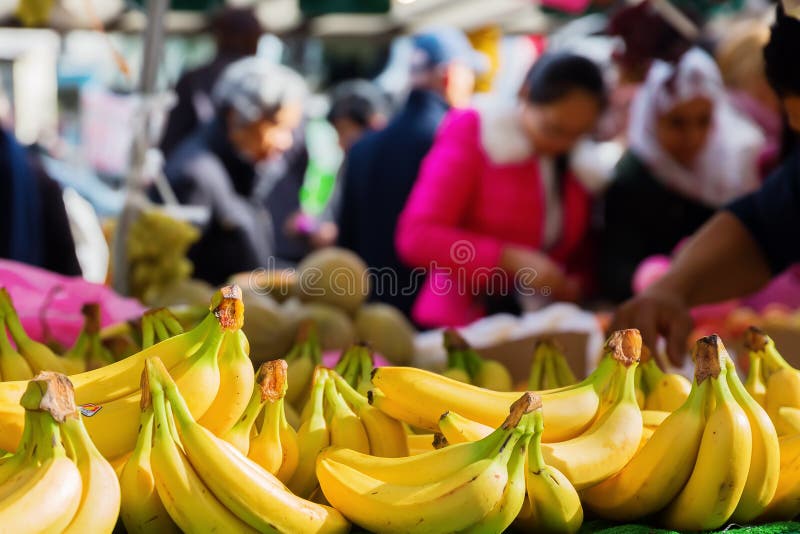 Stall of Bananas in Typical Brazilian Open-air Market Stock Photo ...
