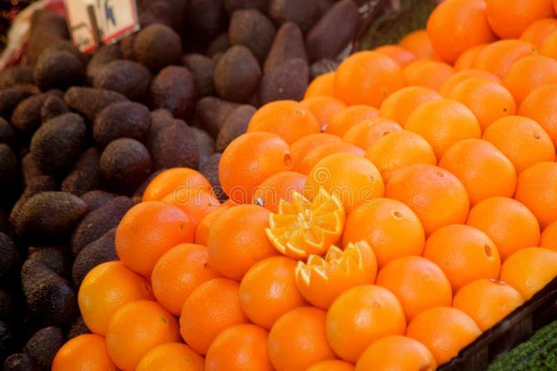 Market Stall Fruit Scene in England Stock Image - Image of fresh, stall ...
