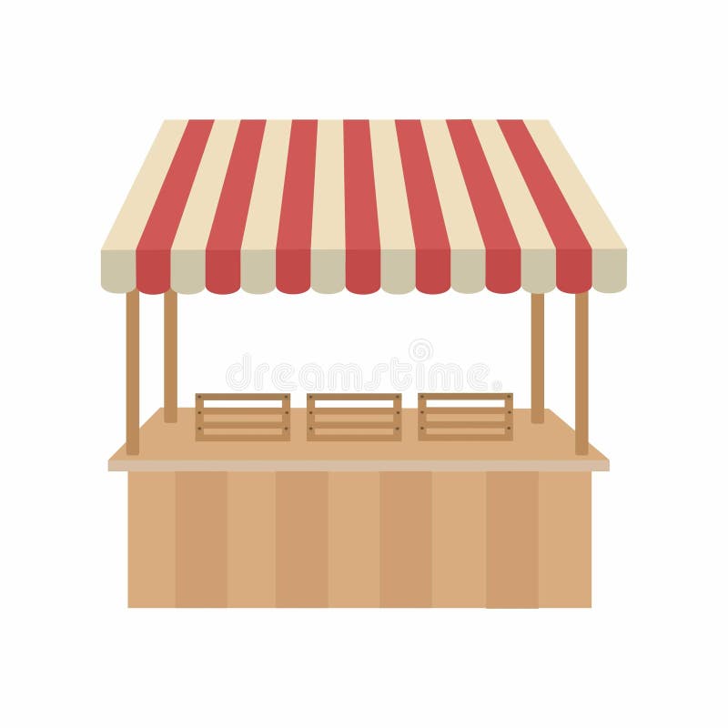 Market stall stock illustration. Illustration of store - 280293265