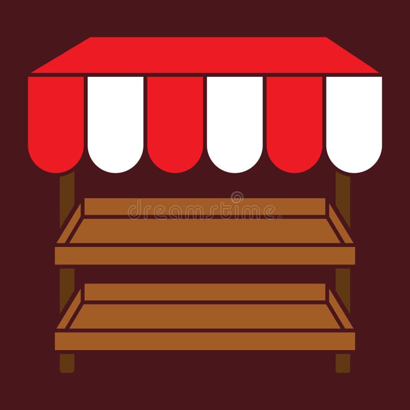 Market Stall. Vector Illustration Decorative Design Stock Vector ...