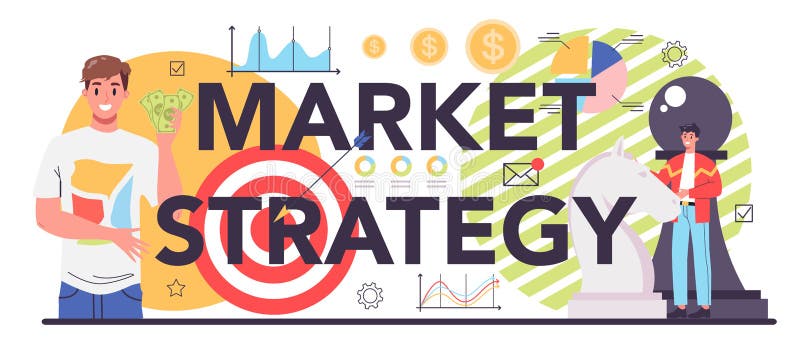 Market Strategy Typographic Header. Market Research and Analysis Stock ...