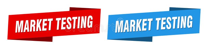Market Testing Banner. Market Testing Ribbon Label Sign Set Stock ...