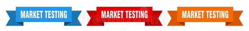 Market Testing Ribbon. Market Testing Isolated Paper Sign. Banner Stock ...