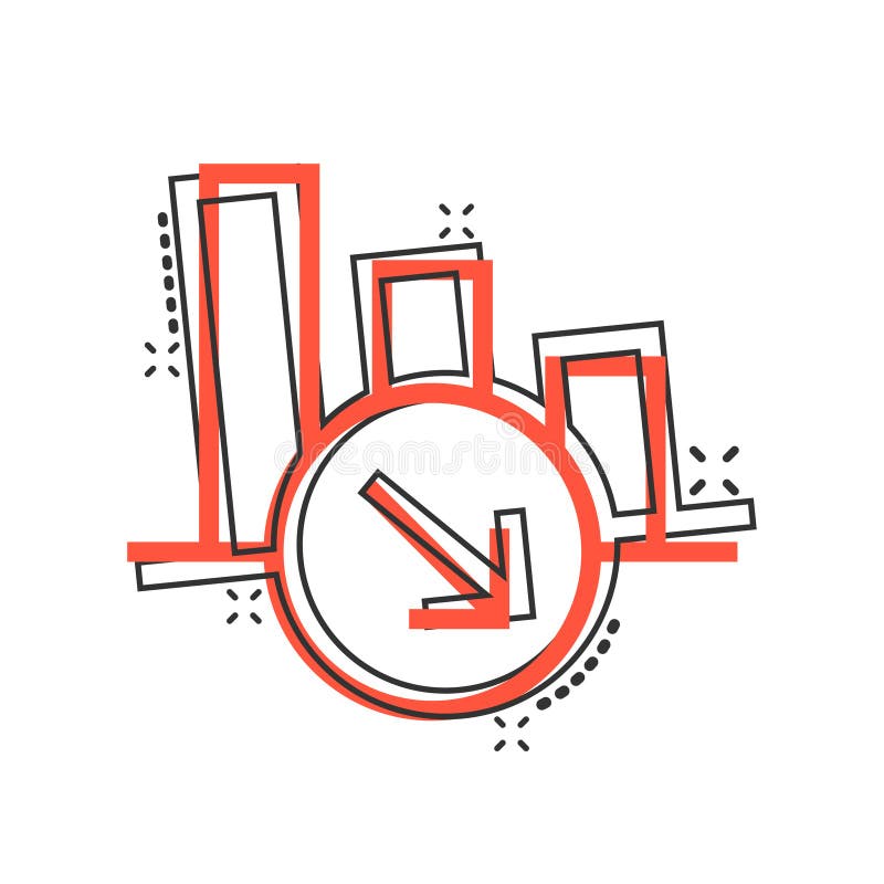 Market Trend Icon in Flat Style. Growth Arrow with Magnifier Vector Illustration on White ...