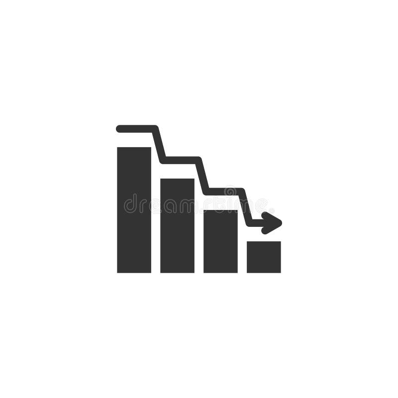Decline Arrow Icon in Comic Style. Decrease Cartoon Vector Illustration ...