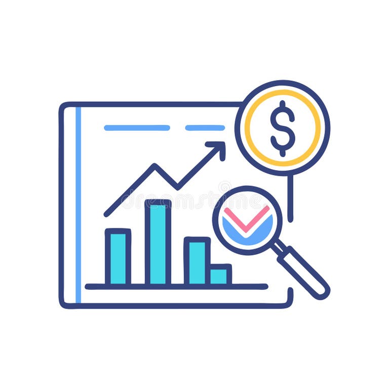 Market Trends Analysis Overview Icon Stock Vector - Illustration of ...