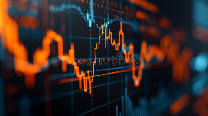 Market Trends are Illustrated through a Vibrant Chart Overlaying a ...