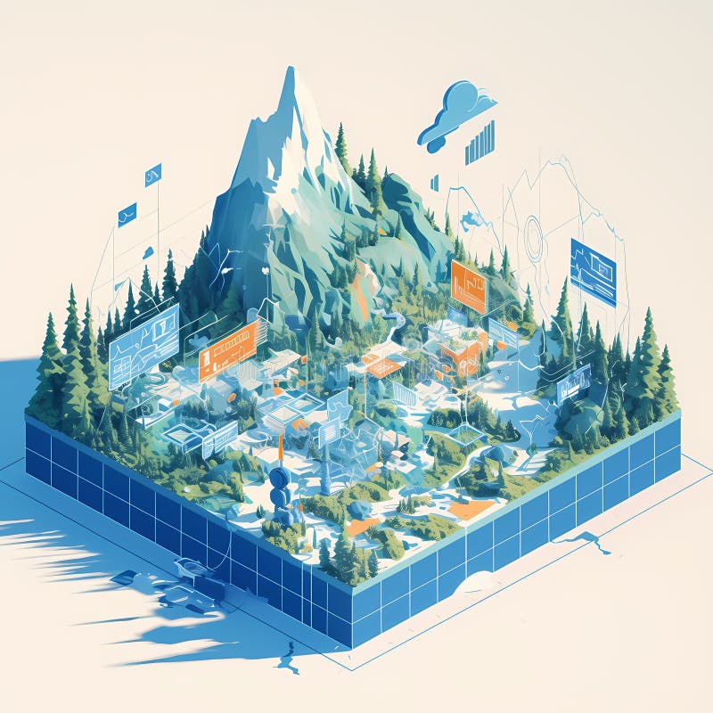 Market Trends Unfold: a Creative Visual Representation Stock ...