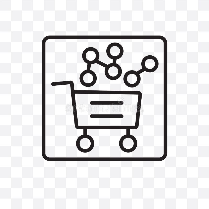 Market Trends Vector Linear Icon Isolated on Transparent Background ...