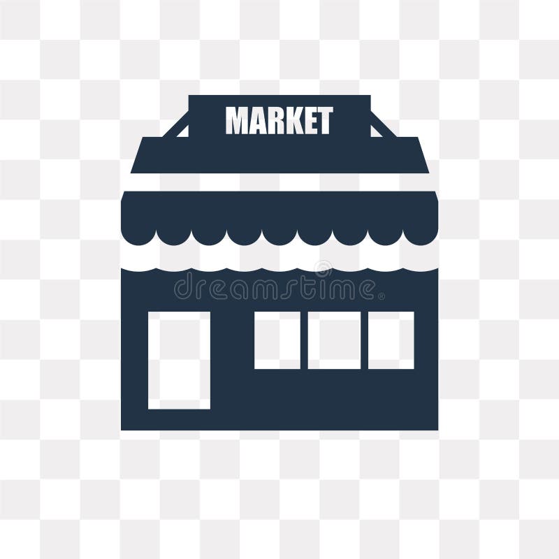Market Vector Icon Isolated on Transparent Background, Market T Stock ...