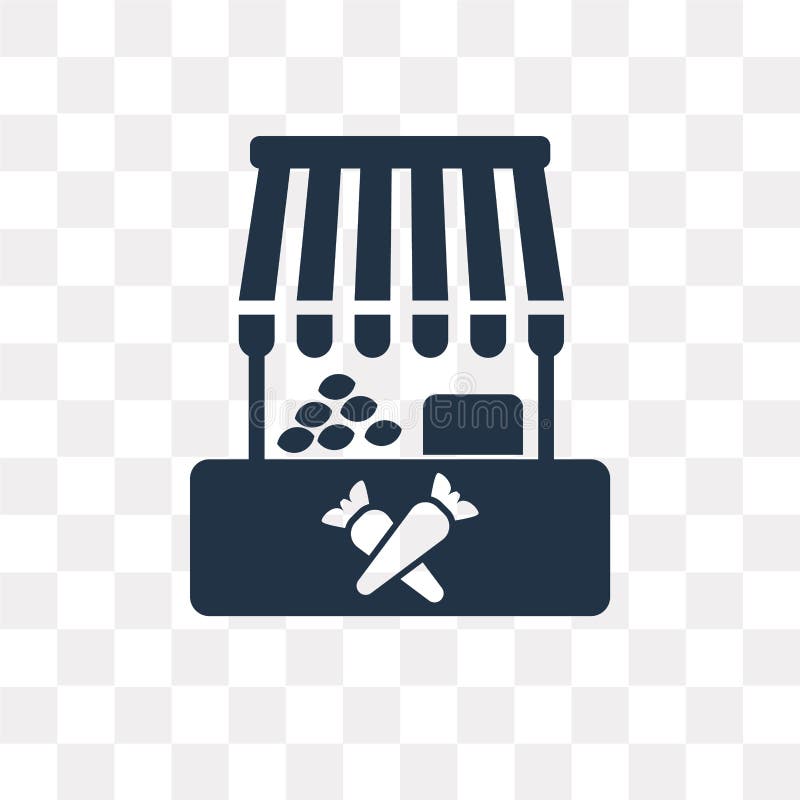 Market Vector Icon Isolated on Transparent Background, Linear Ma Stock ...