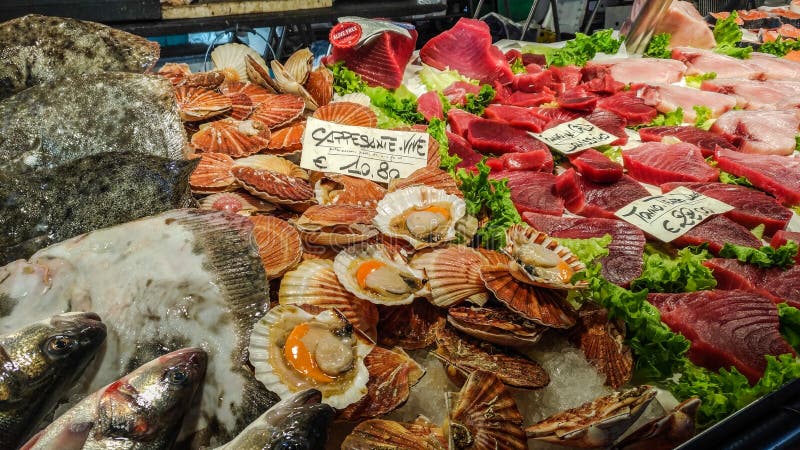 Market in Venice stock image. Image of gourmet, meat - 135373249