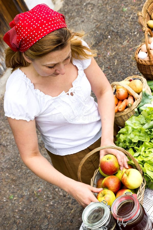 Market woman at work stock photo. Image of market, fresh - 74147894
