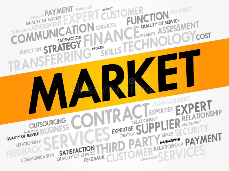 Market word cloud stock illustration. Illustration of encoding - 200192386