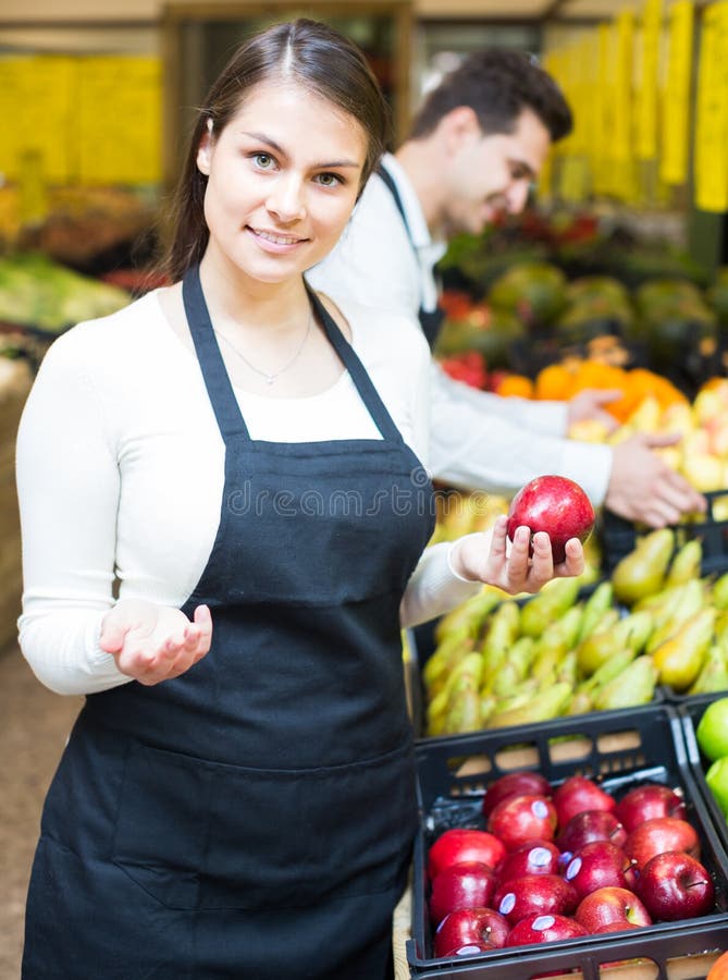 Market Workers with Assortment Stock Image - Image of market, person ...