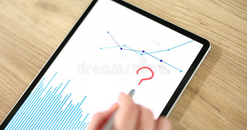 Marketer Analyst or Client Draws Question Mark on Financial Statistic ...