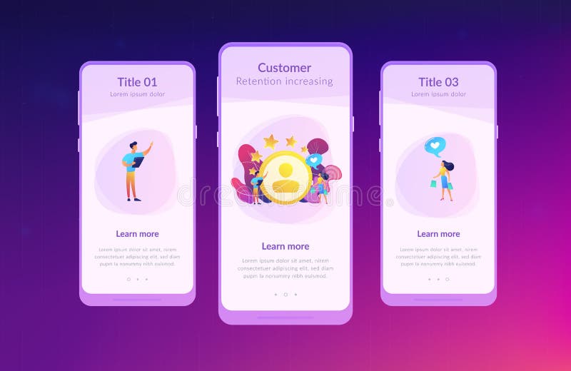 Satisfaction and Loyalty Analysis App Interface Template. Stock Vector ...