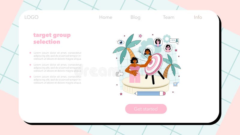 Marketer Web Banner or Landing Page. Product Launching Stock Vector ...