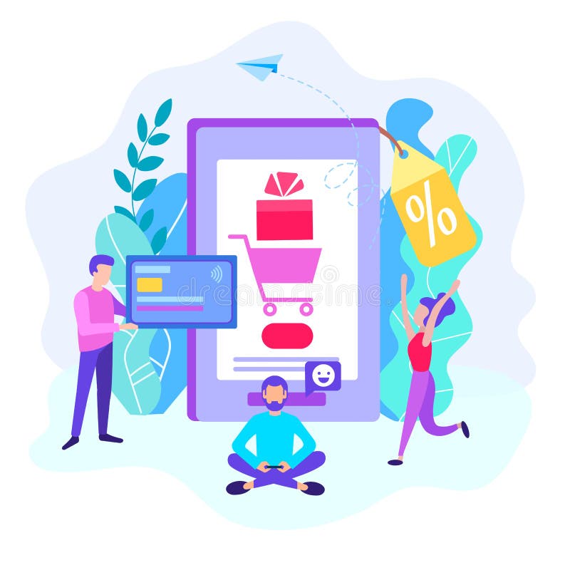 Marketers Offer Profitable Purchases Stock Vector - Illustration of ...