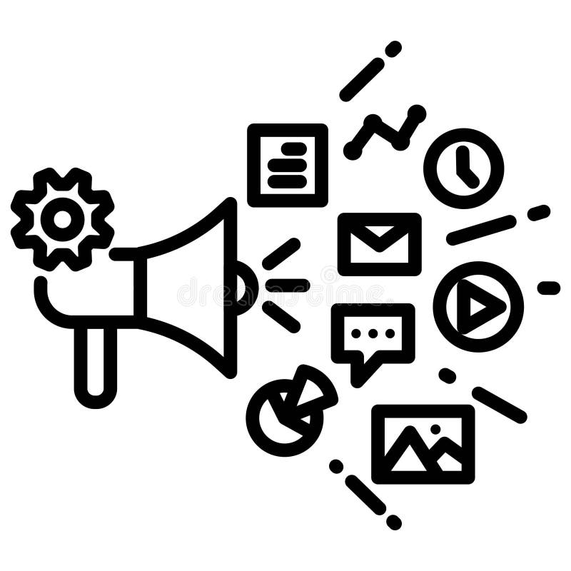 Marketing Icon Vector, Online Advertising Symbol Stock Vector ...